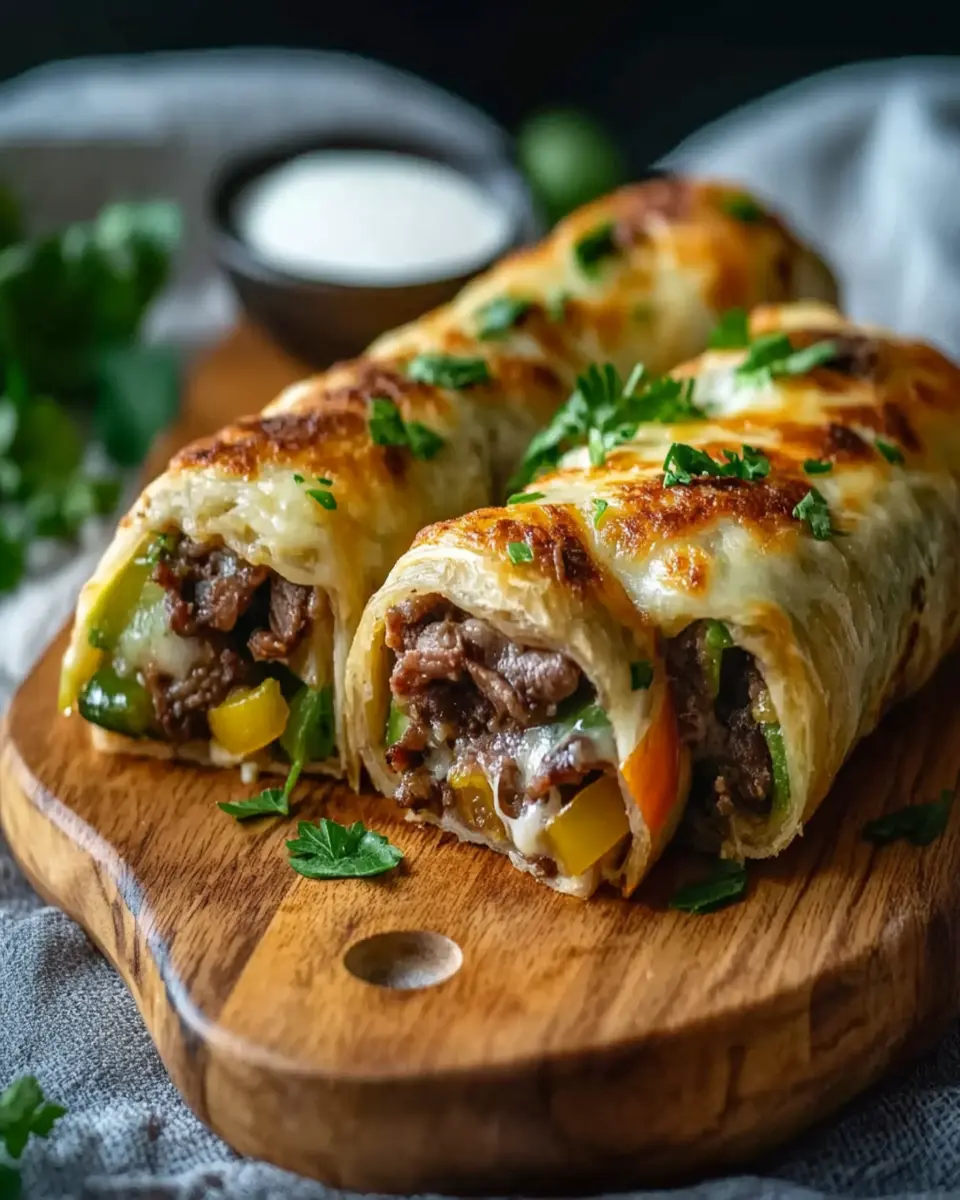 Keto Philly Cheesesteak Rolls