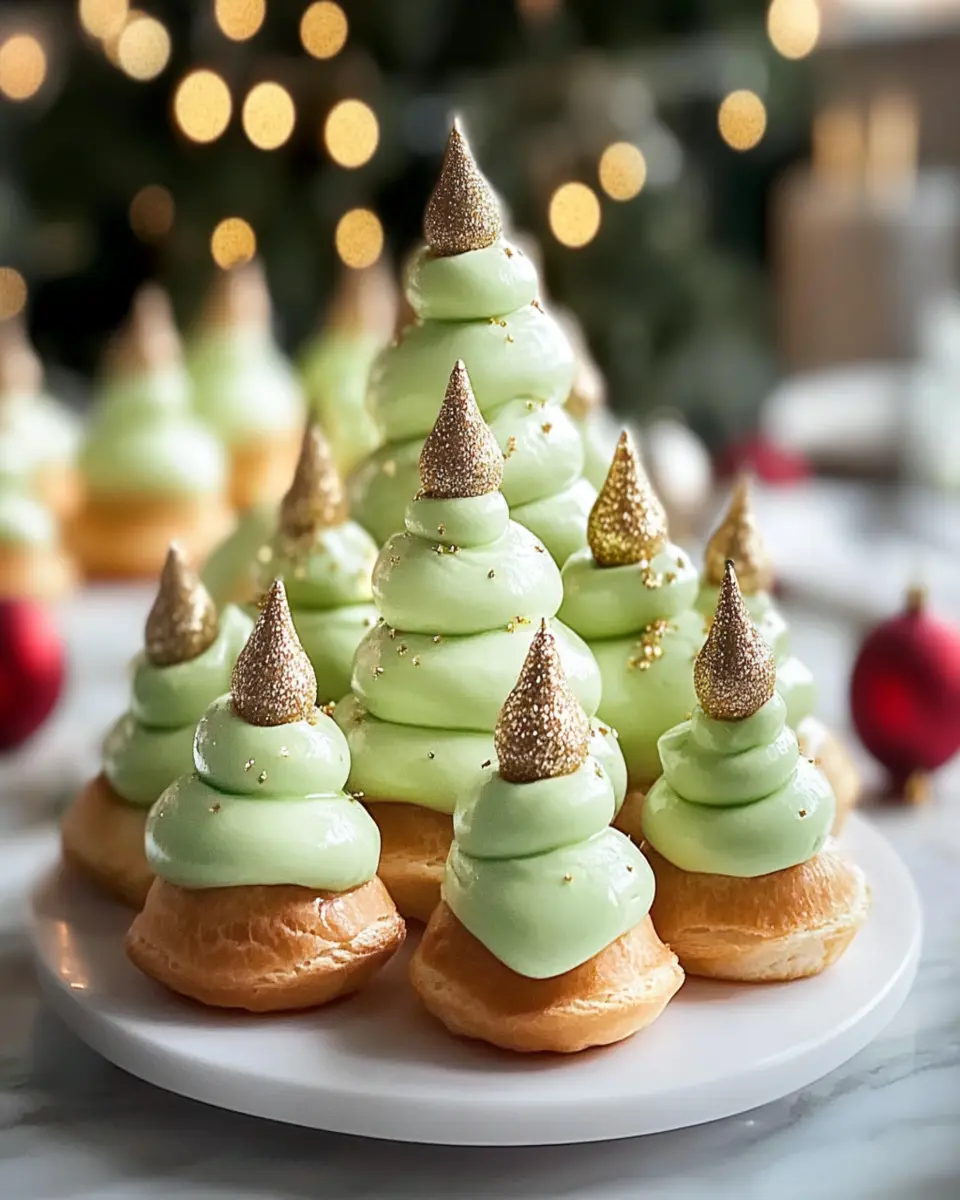 irresistible christmas tree cream puffs