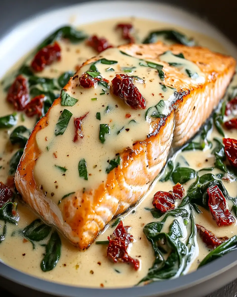 Irresistible creamy Tuscan salmon
